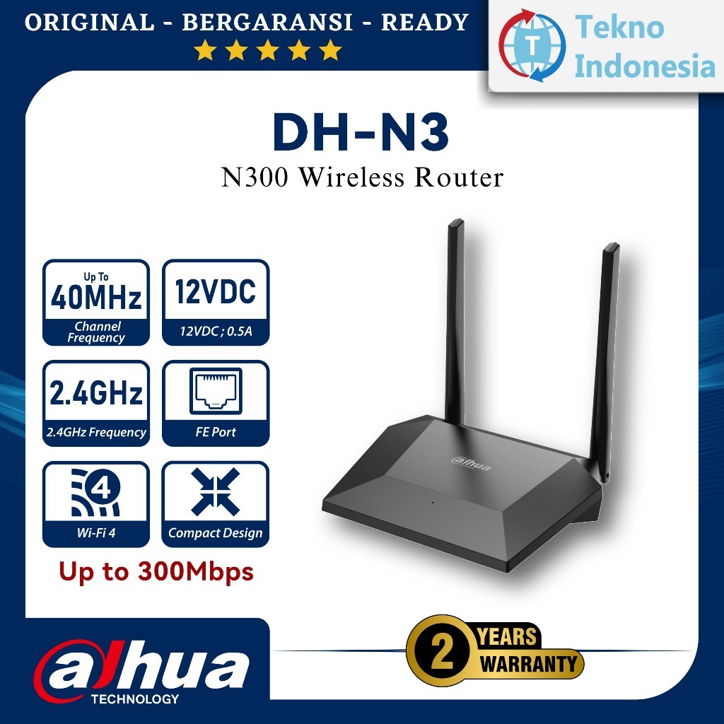 Dahua N300 Wireless Router – Model DH-N3 – Bigtech CCTV